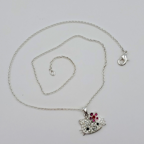 Hello Kitty | Jewelry | Hello Kitty Sanrio Rhinestone Pendant Necklace ...